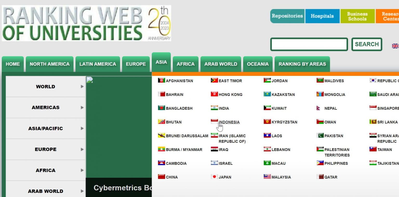 Peringkat 1-200 Universitas di Indonesia versi Webometrics Juli 2023 - Fokus Kampus