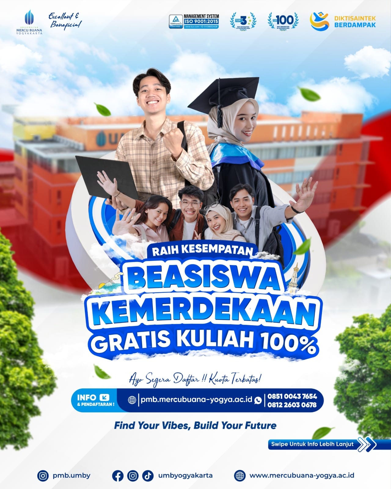 Informasi Beasiswa Kemerdekaan 100% Universitas Mercu Buana Yogyakarta ...